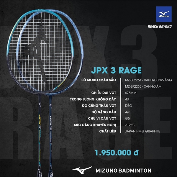 Vợt Cầu Lông JPX 3 RAGE - VIET Badminton